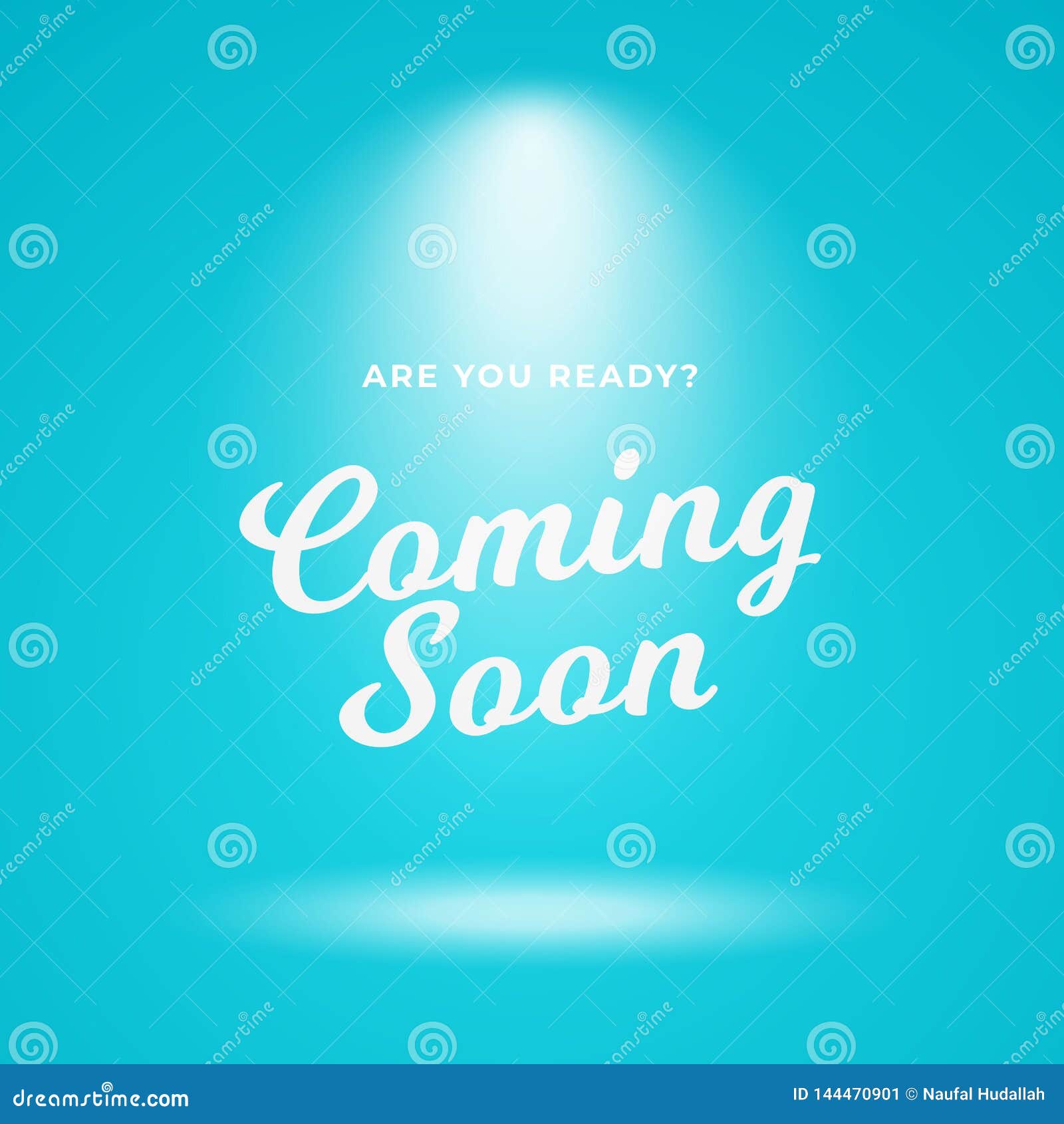 Coming Soon Poster Background Vector Design. Light Blue Backdrop with ...