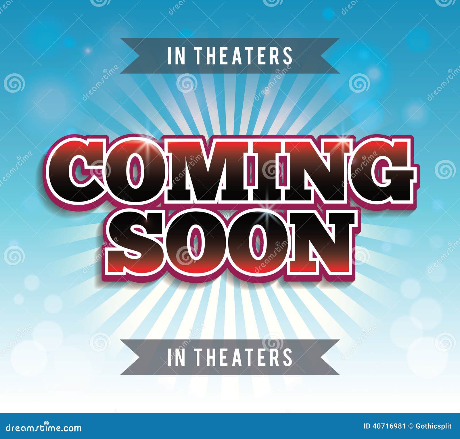 Coming Soon print poster stock vector. Illustration of presentation ...