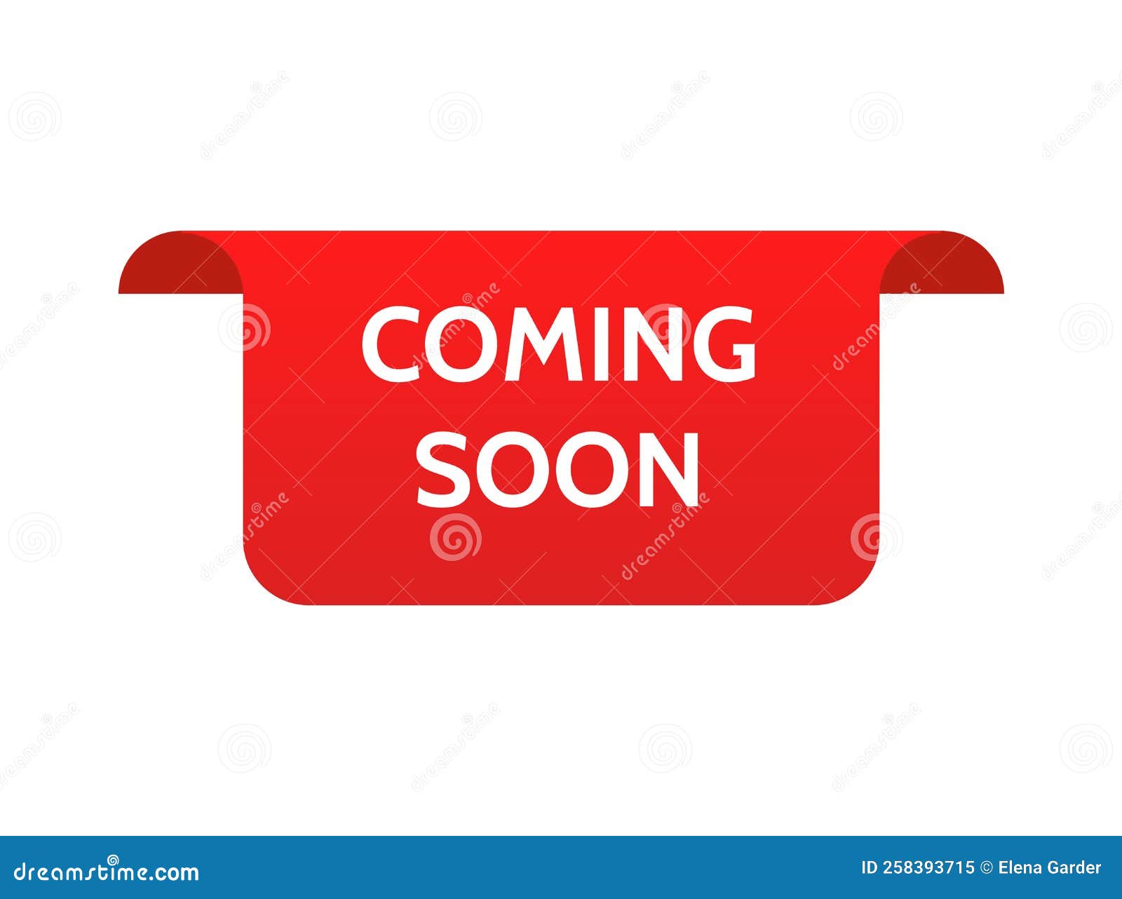Coming Soon Promo Labels. Red Ribbons Stock Vector - Illustration of ...