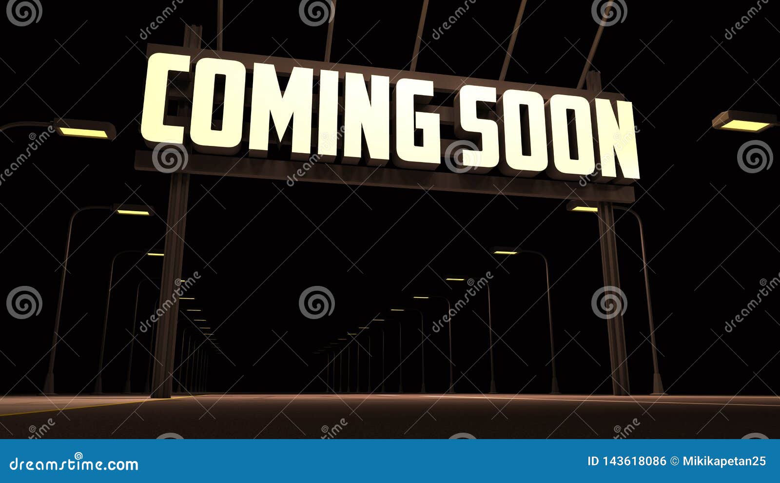 Coming Soon Road Sign 3d Rendering Stock Illustration - Illustration of ...