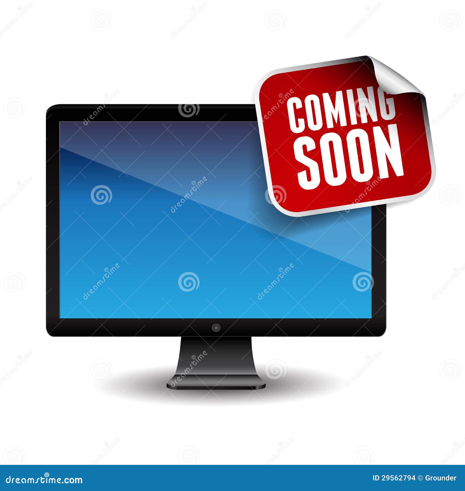 Coming soon on screen stock vector. Illustration of banner - 29562794