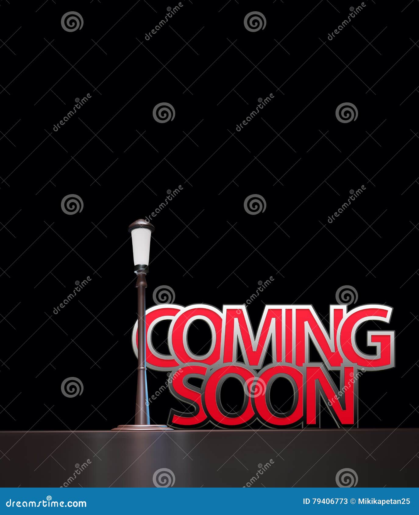 Coming soon sign,3d render stock illustration. Illustration of element ...