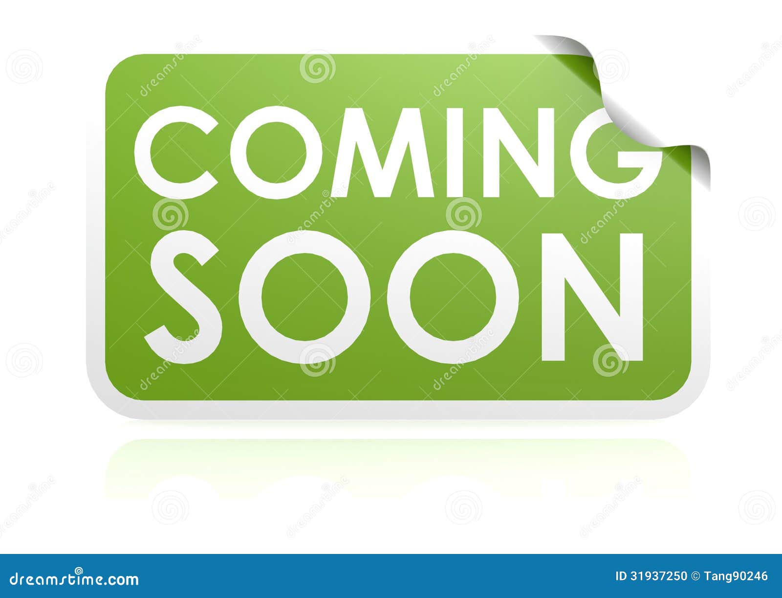 Coming soon sticker stock illustration. Illustration of open - 31937250
