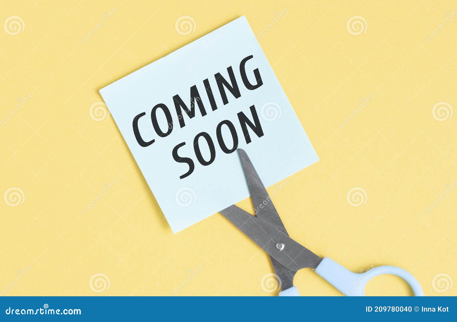 Coming Soon on Sticky Note on Yellow Stock Photo - Image of business ...