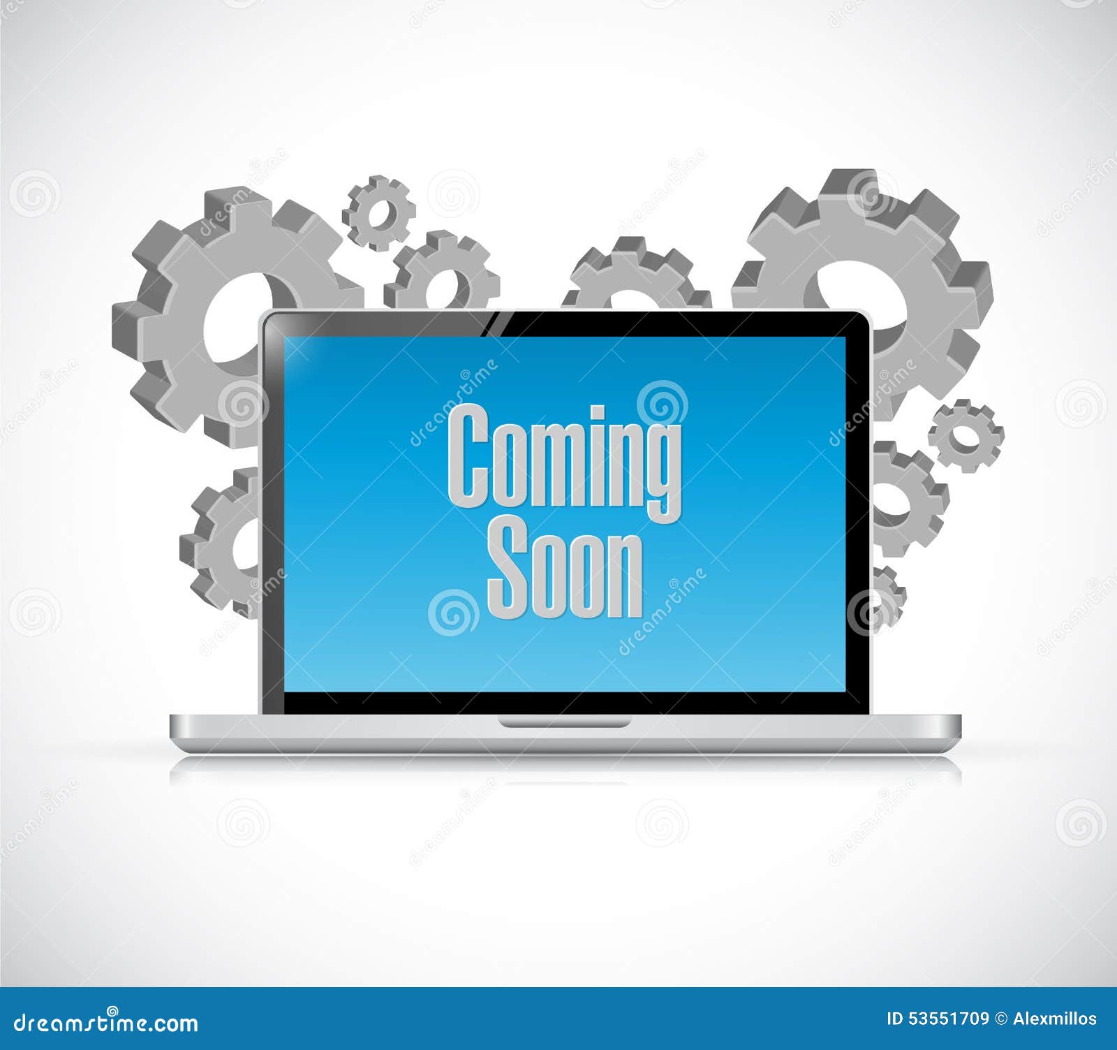 Coming Soon Tech Computer Sign Concept Stock Illustration ...