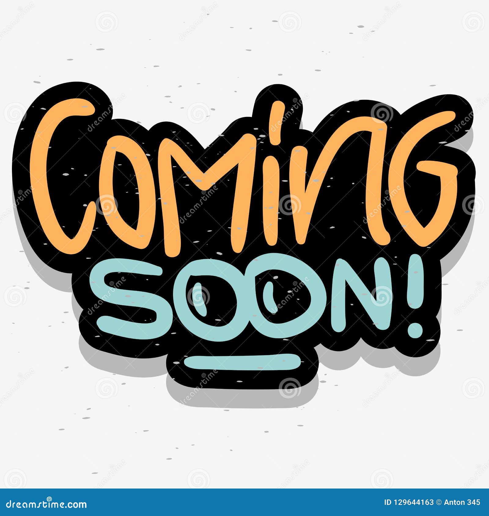 Coming Soon Text Inscription Hand Drawn Lettering Calligraphy Type ...