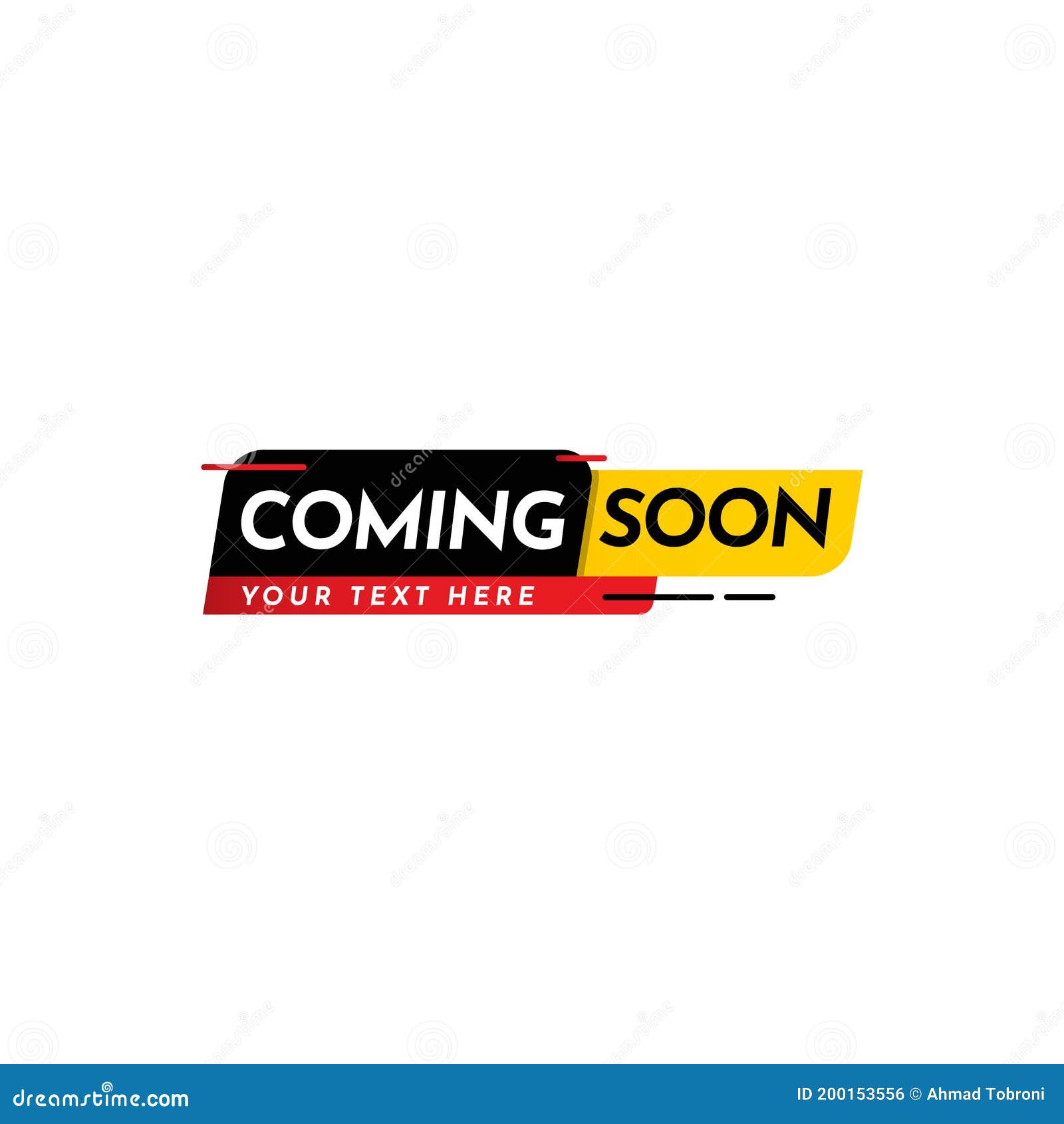 Coming Soon Text Label Vector Template Design Illustration Stock Vector ...