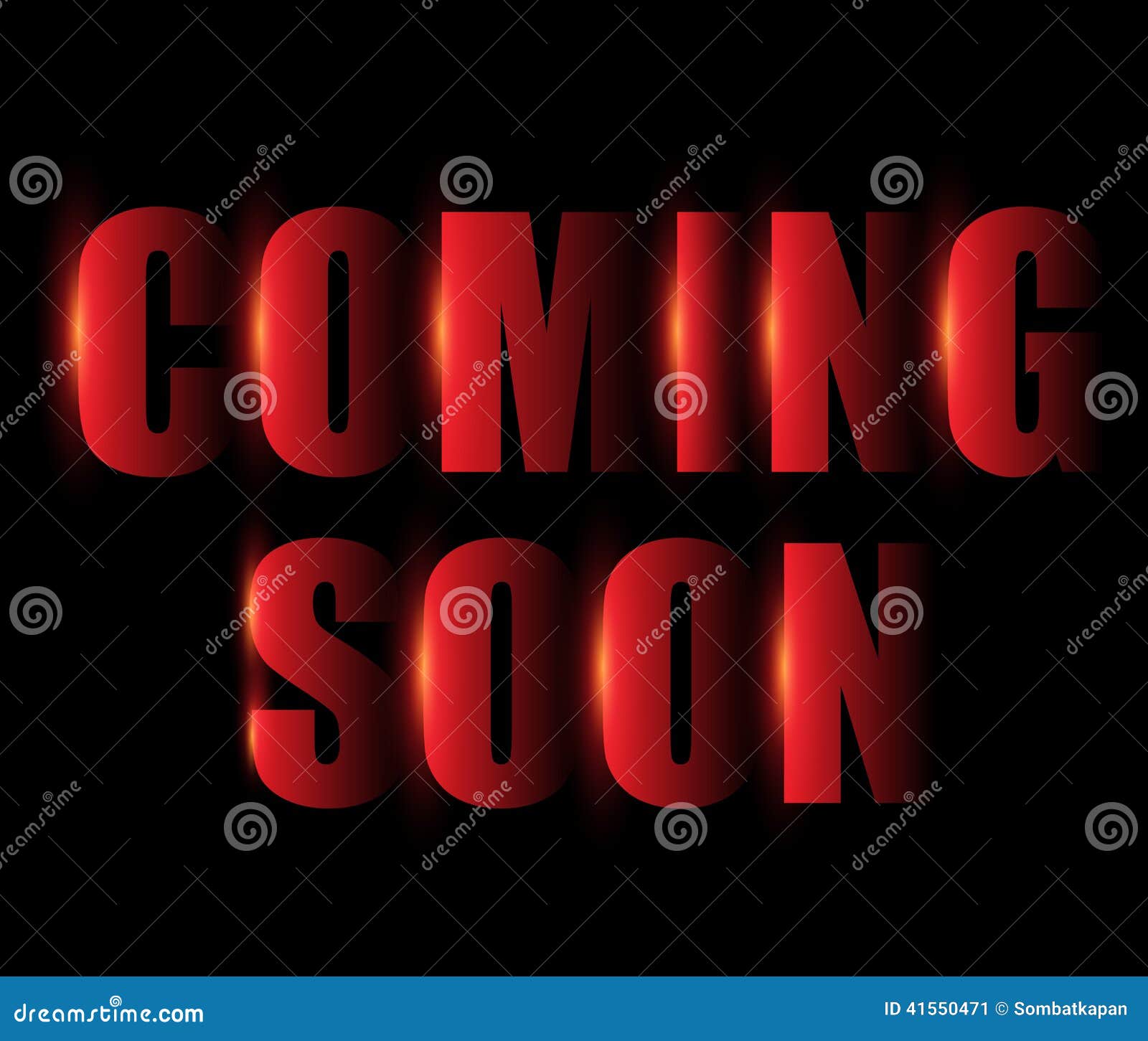 Coming Soon Text Red on Black Stock Vector - Illustration of message ...
