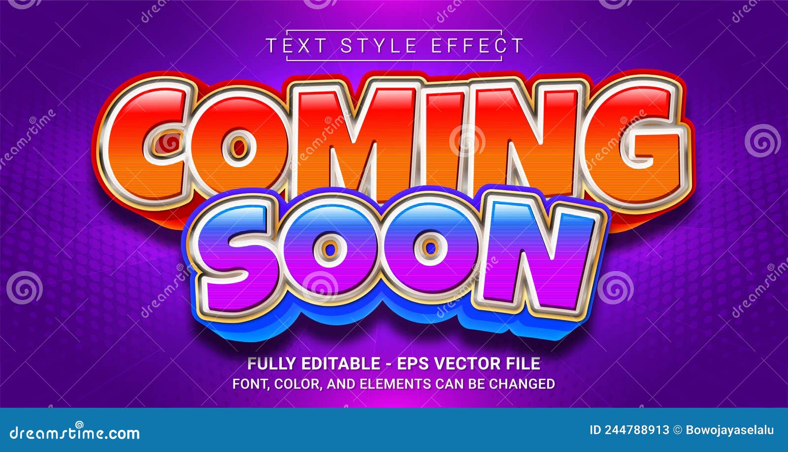 Coming Soon Text Style Effect. Editable Graphic Text Template Stock ...