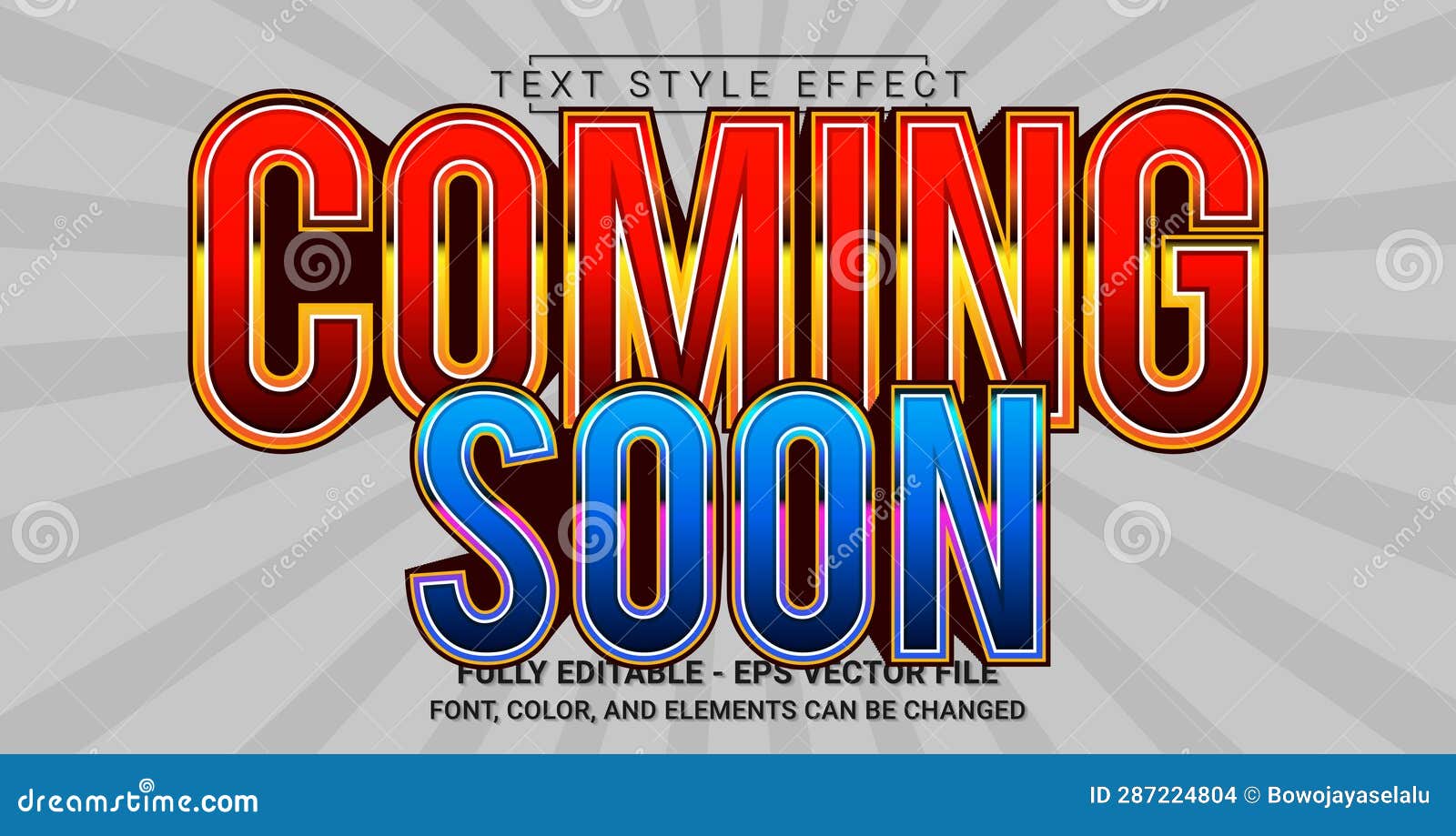 Coming Soon Text Style Effect. Editable Graphic Text Template Stock ...