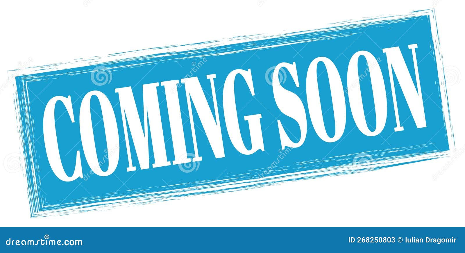 COMING SOON Text Written on Blue Stamp Sign Stock Illustration ...
