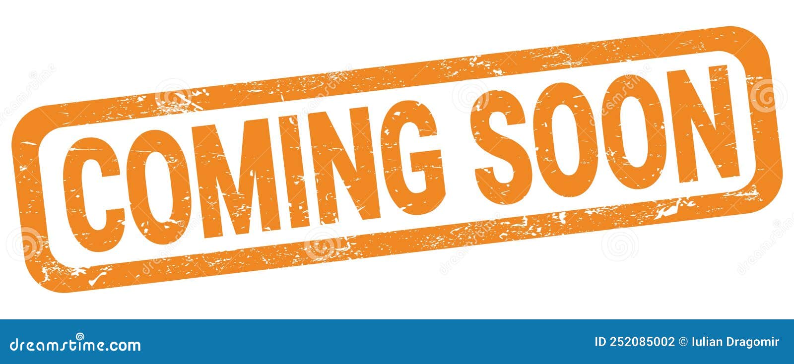 COMING SOON Text Written on Orange Rectangle Stamp Stock Illustration ...