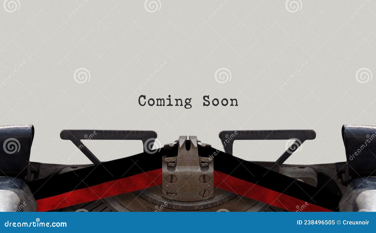 `Coming Soon` Text Written by Vintage Typewriter Stock Image - Image of ...
