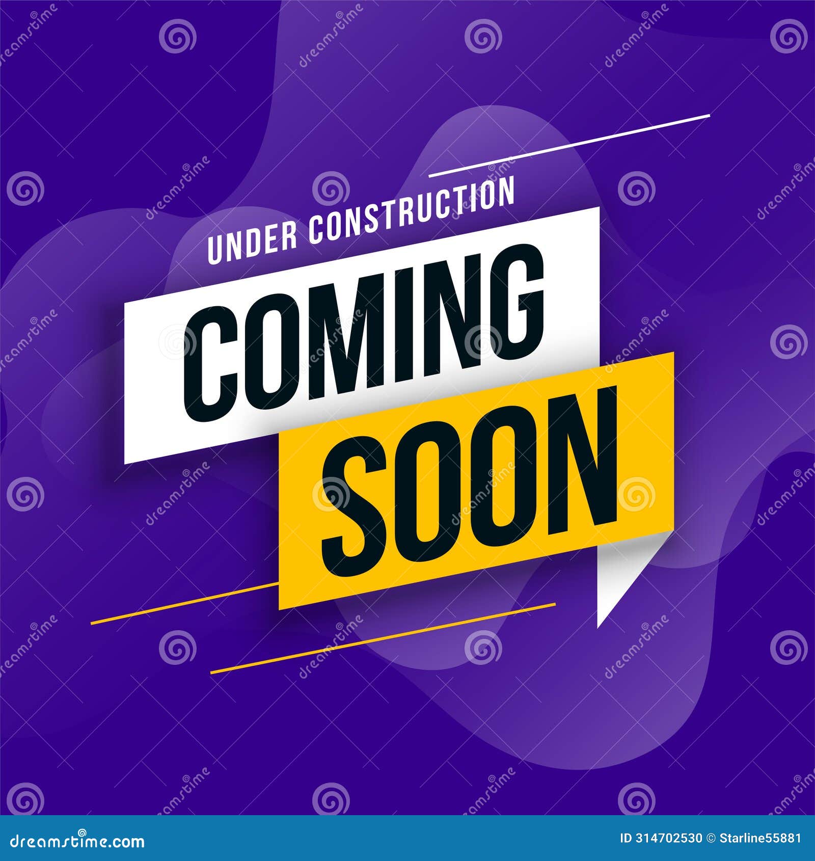 Coming Soon Under Construction Poster for Social Media Post Stock ...