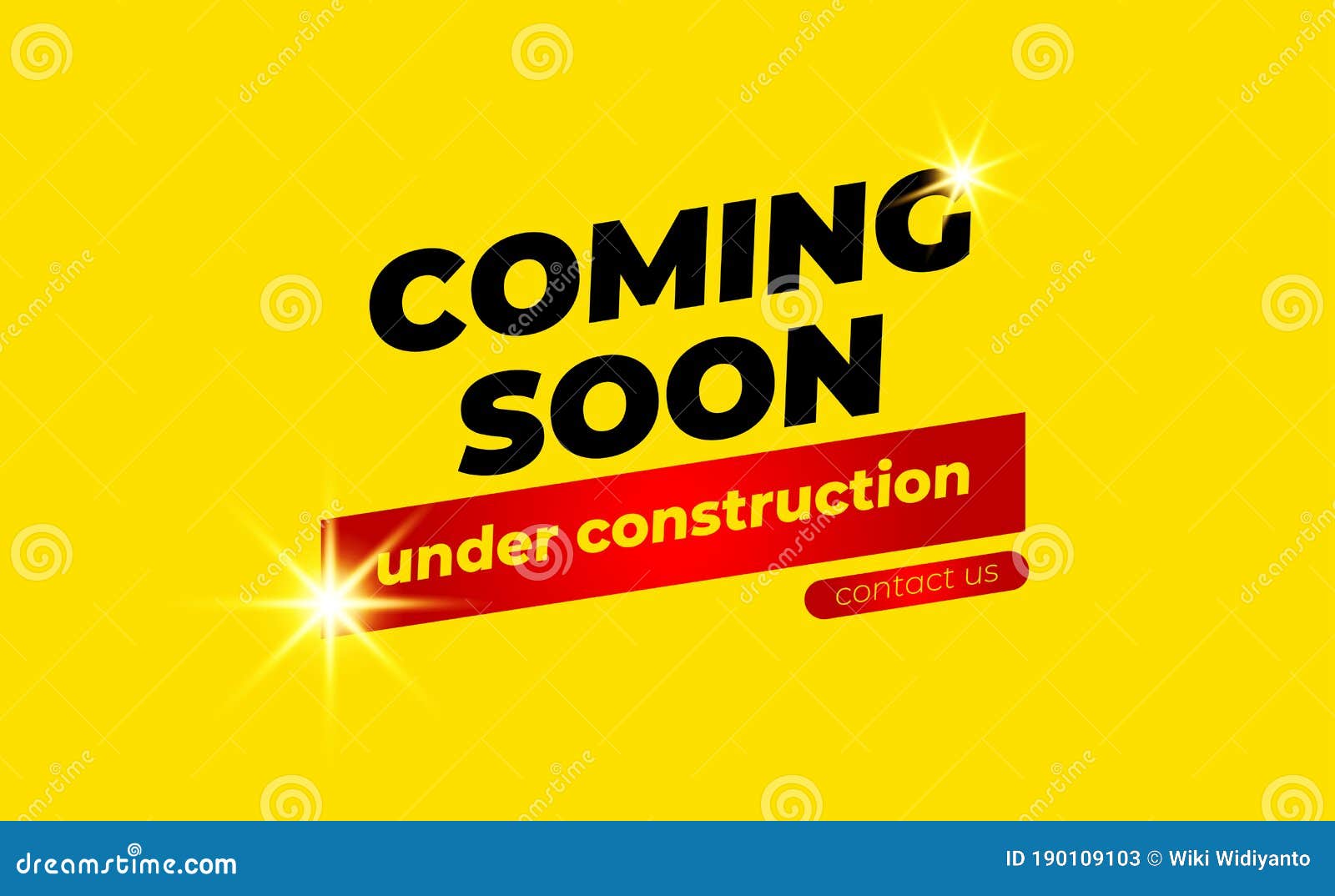 Coming Soon Under Construction with Shine Light.Vector Illustration ...