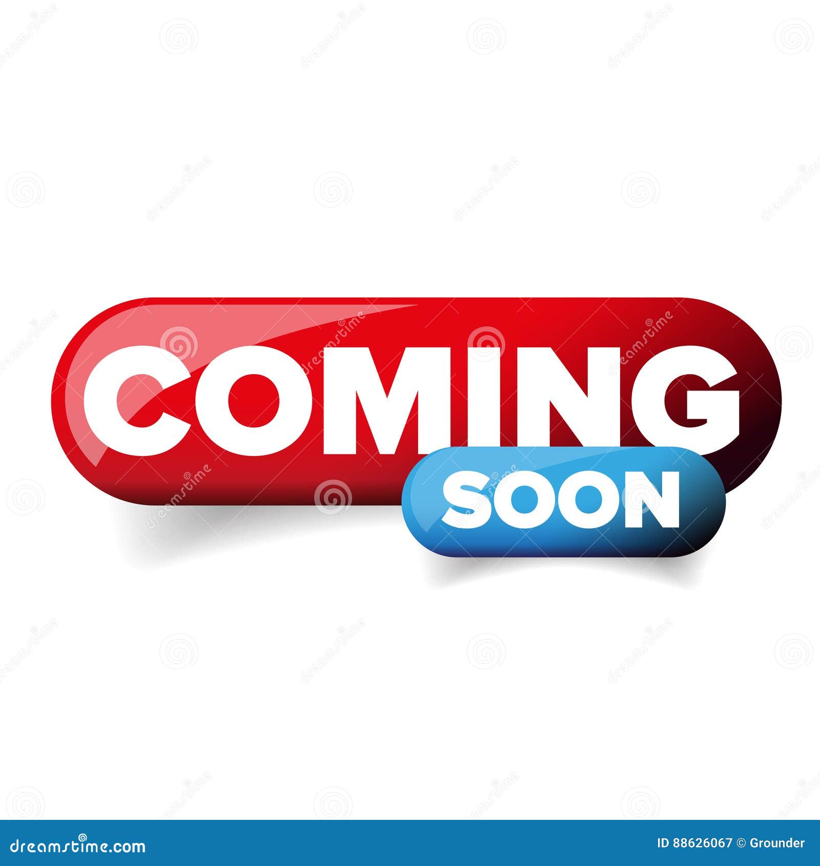 Coming soon vector button stock vector. Illustration of vector - 88626067