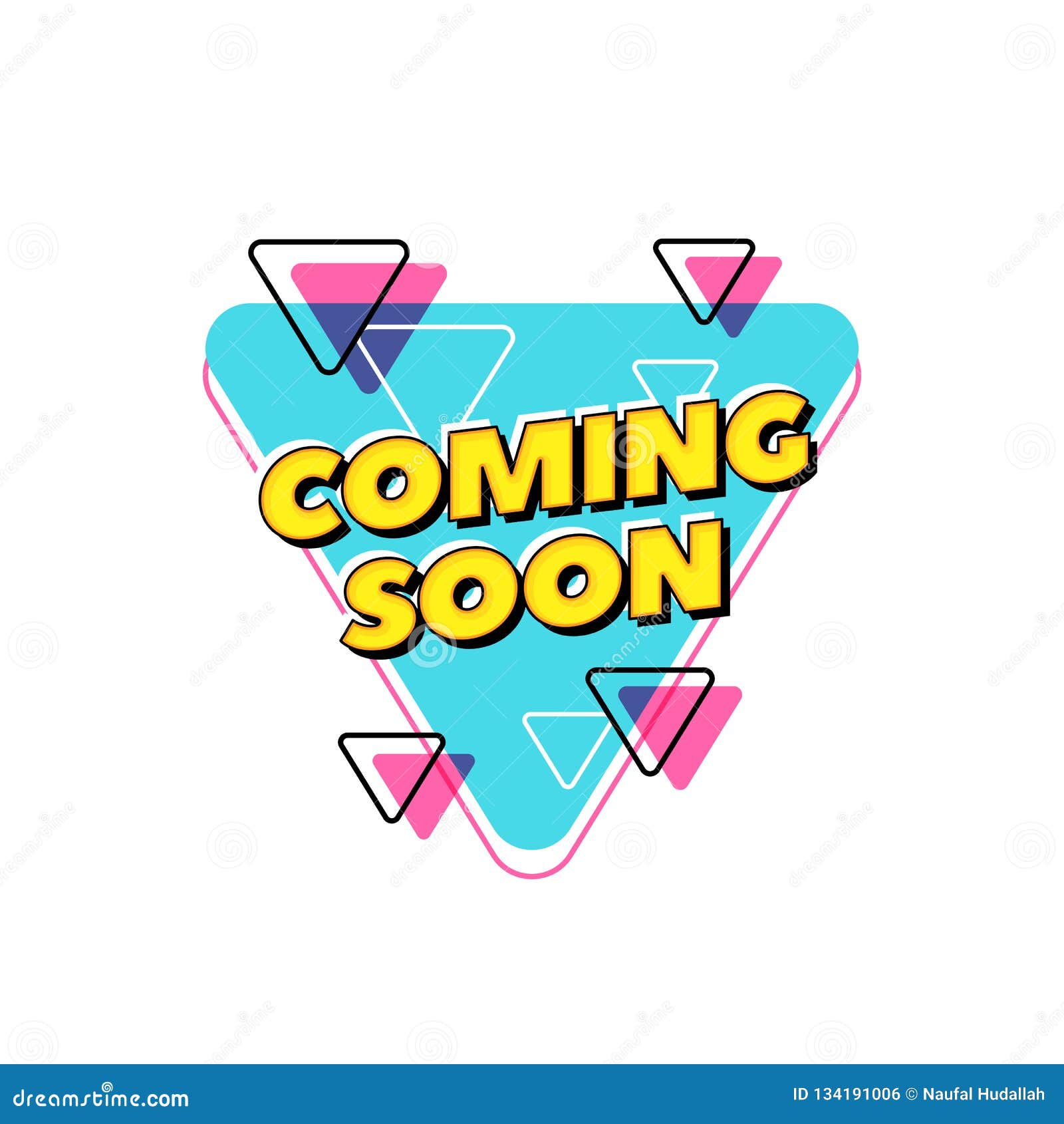 Coming Soon Vector Text. Pop Style Typography Design for Printed Poster ...