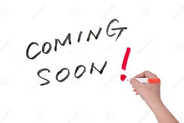 Coming soon words stock photo. Image of sign, announcement - 43936580