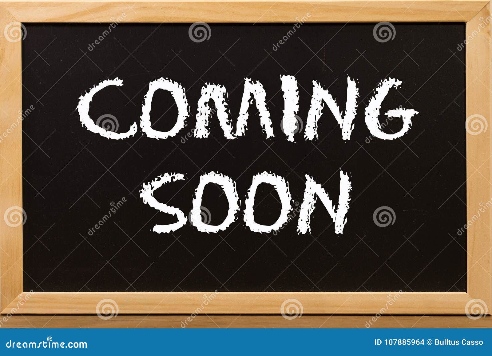 Coming Soon Write by White Chalk on Chalkboard. Stock Photo - Image of ...