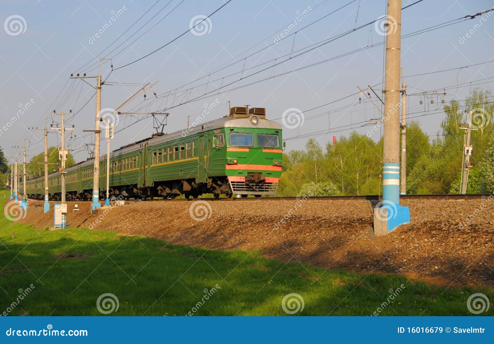 Coming of suburban train stock image. Image of long, environment - 16016679