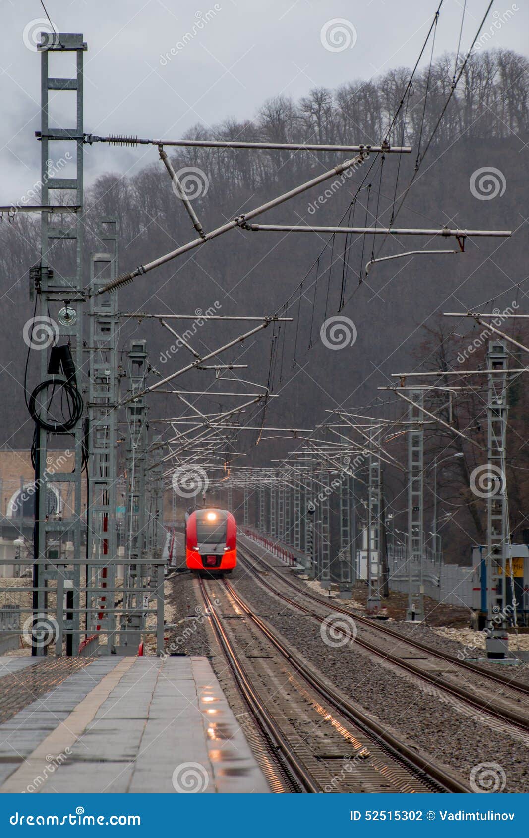 Coming train stock photo. Image of platform, station - 52515302