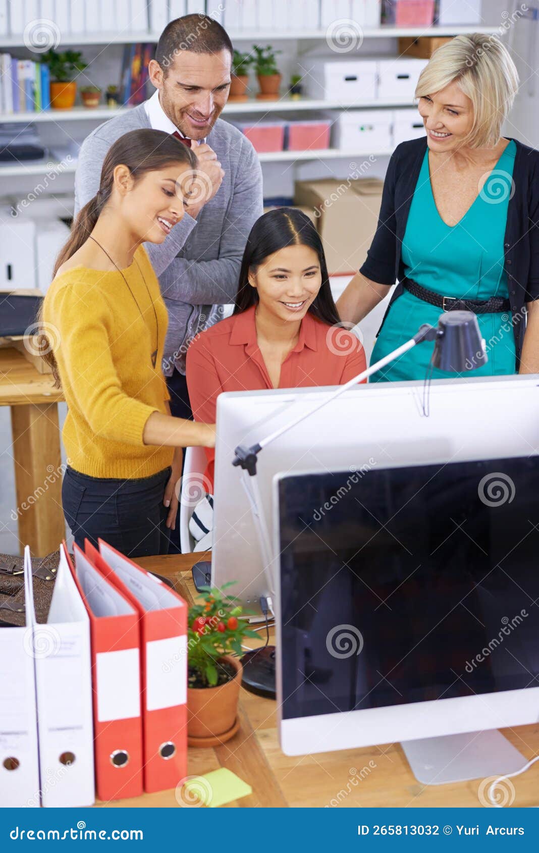 Coming Up with a Business Strategy. a Group of Coworkers Working on a ...