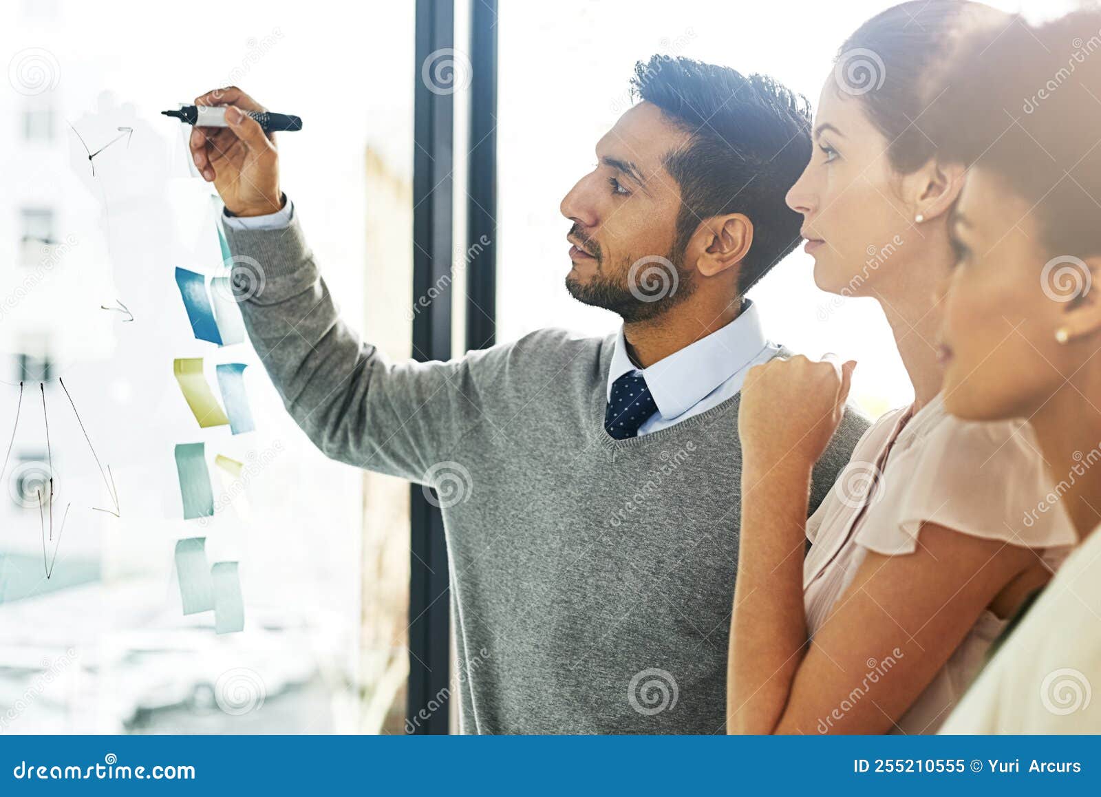 Coming Up with a Foolproof Plan for Success. a Group of Young ...