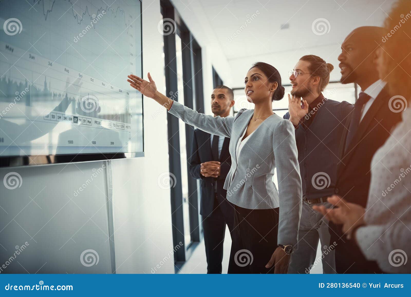 Coming Up with a Solid Plan of Action. a Young Businesswoman Giving a ...