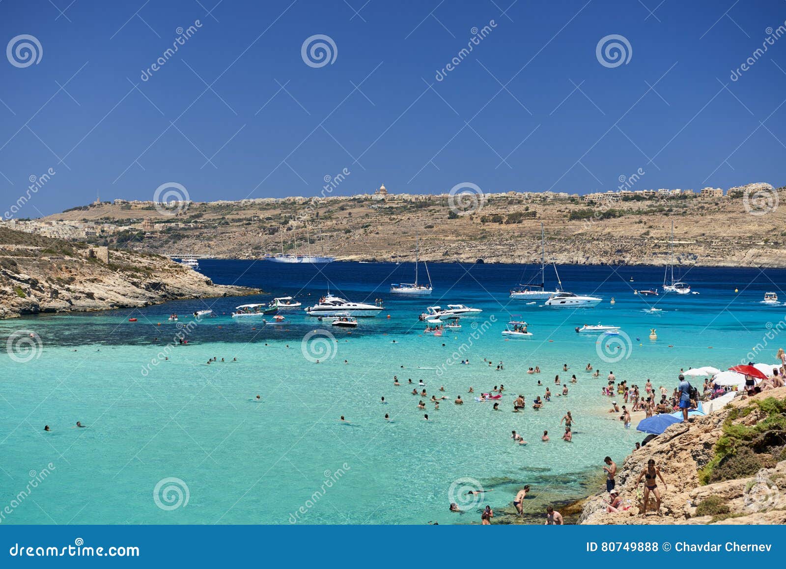 Comino Island, Blue Lagoon - Malta Editorial Stock Photo - Image of ...