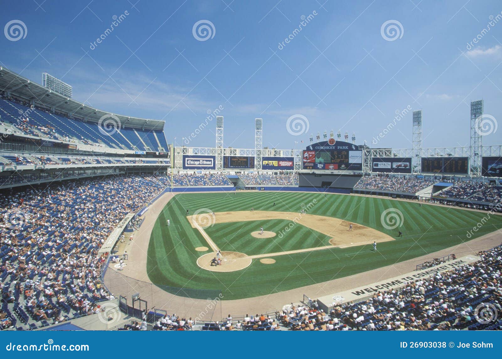 Comiskey Park editorial stock photo. Image of bleachers - 26903038