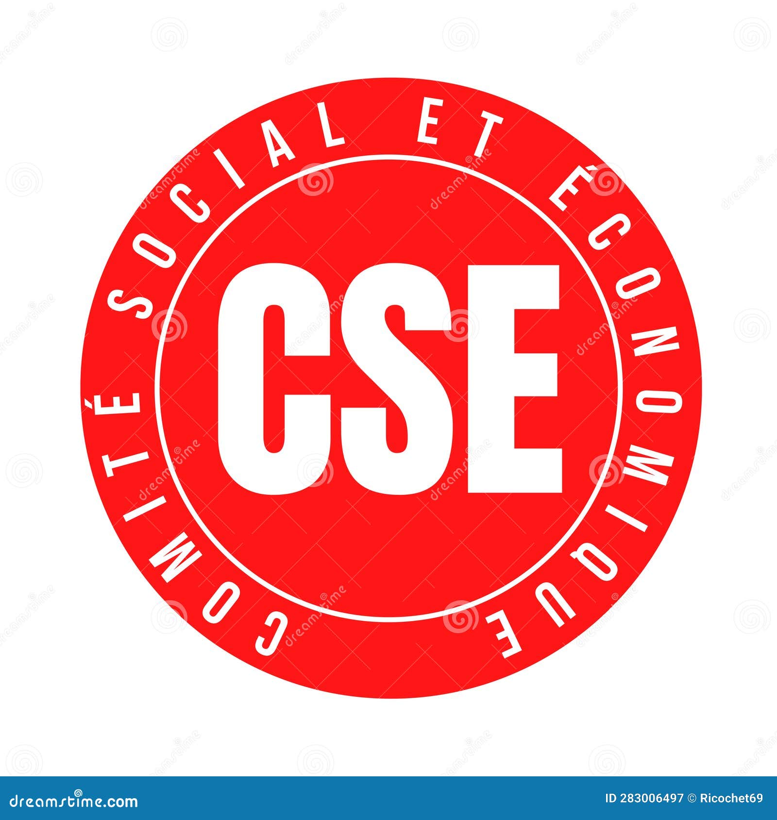 Comité économique Et Social En France Icône Symbole Cse En Français Photographie éditorial