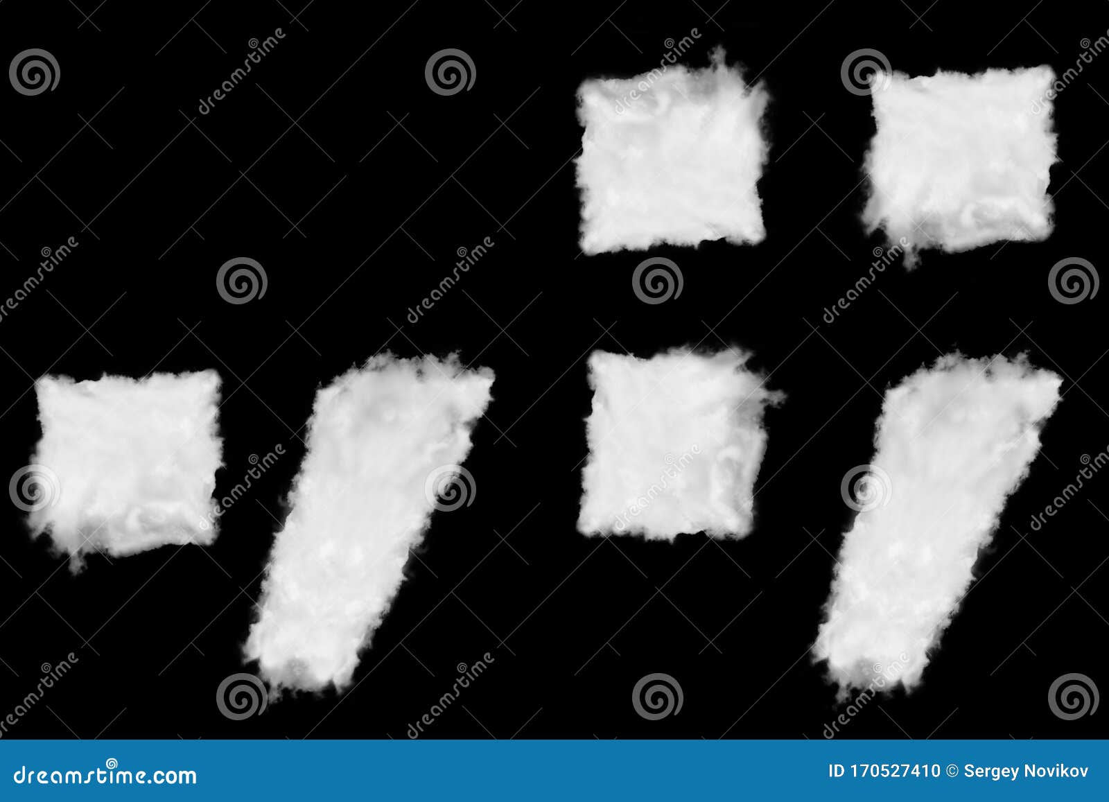 Comma, Dot, Column, Semicolon of Cloud on Black Stock Illustration ...