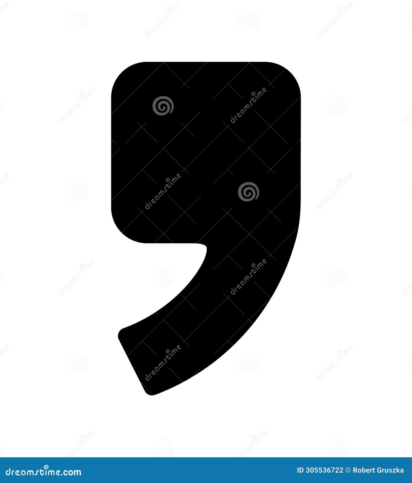 Comma icon stock vector. Illustration of business, chat - 305536722