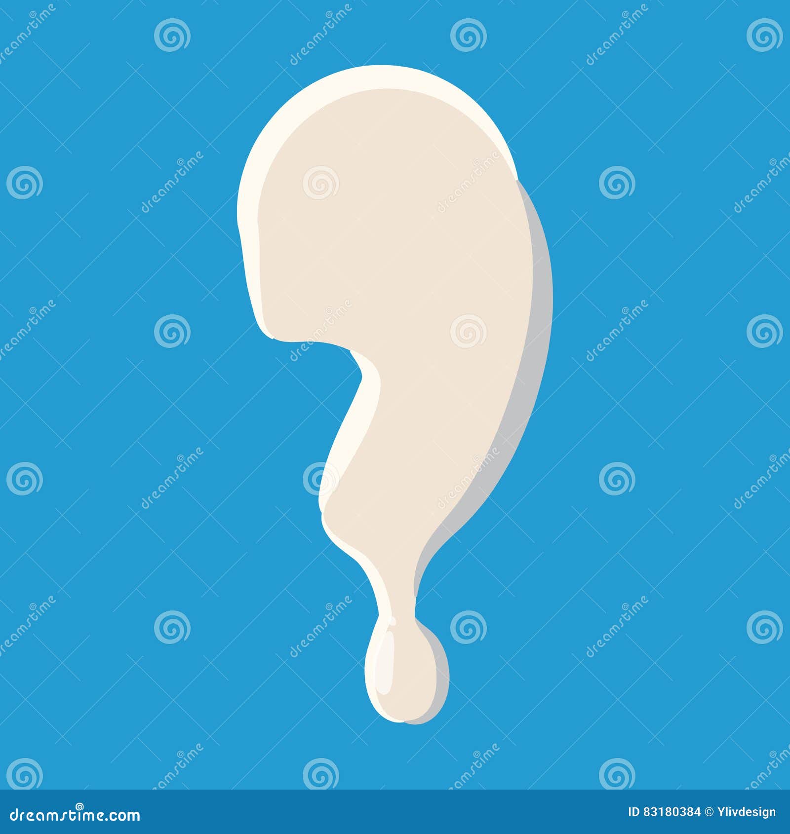 Comma Isolated on Baby Blue Background Stock Vector - Illustration of ...