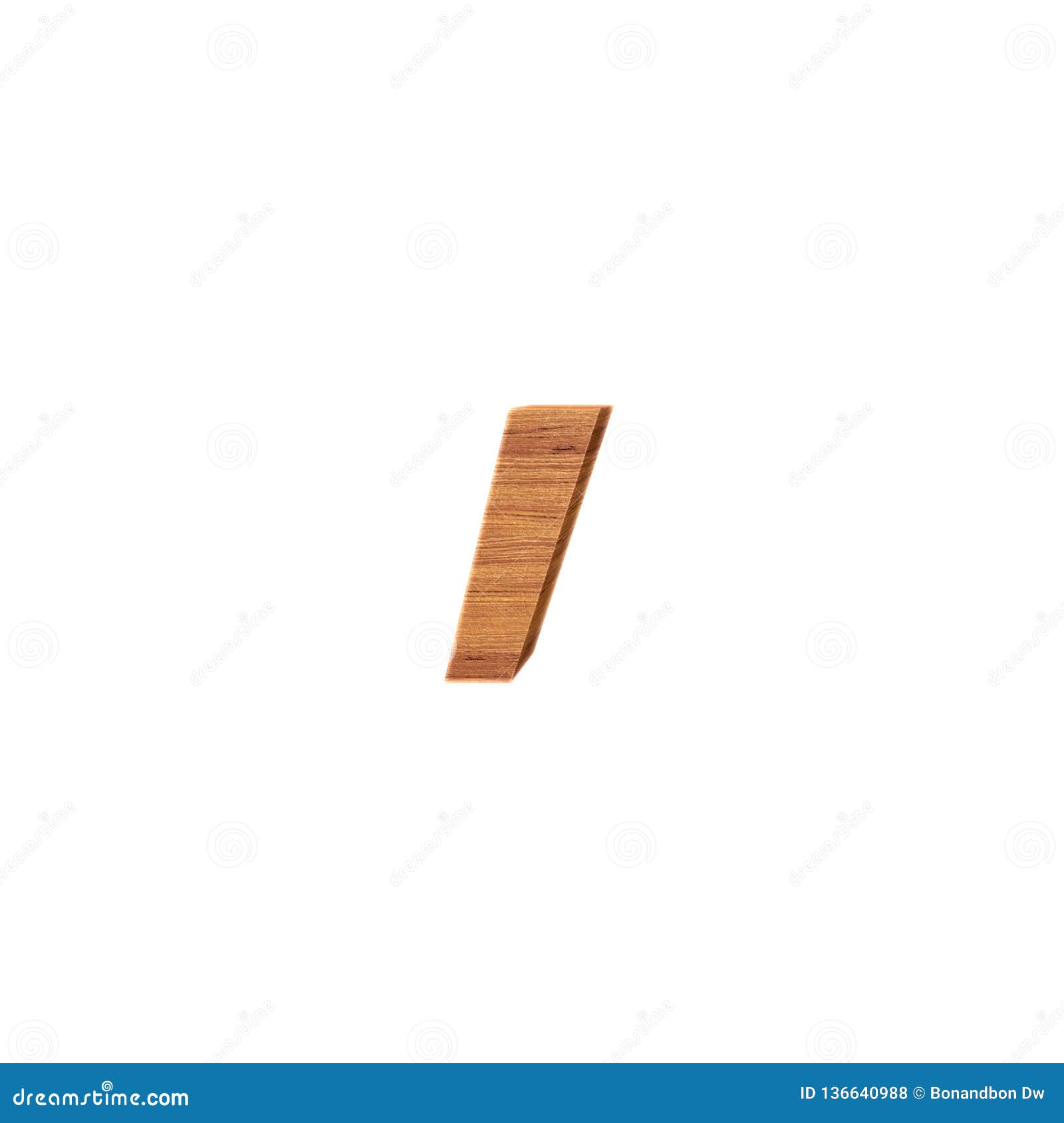 The Comma Mark in Wood, Isolated Over White Background Stock ...
