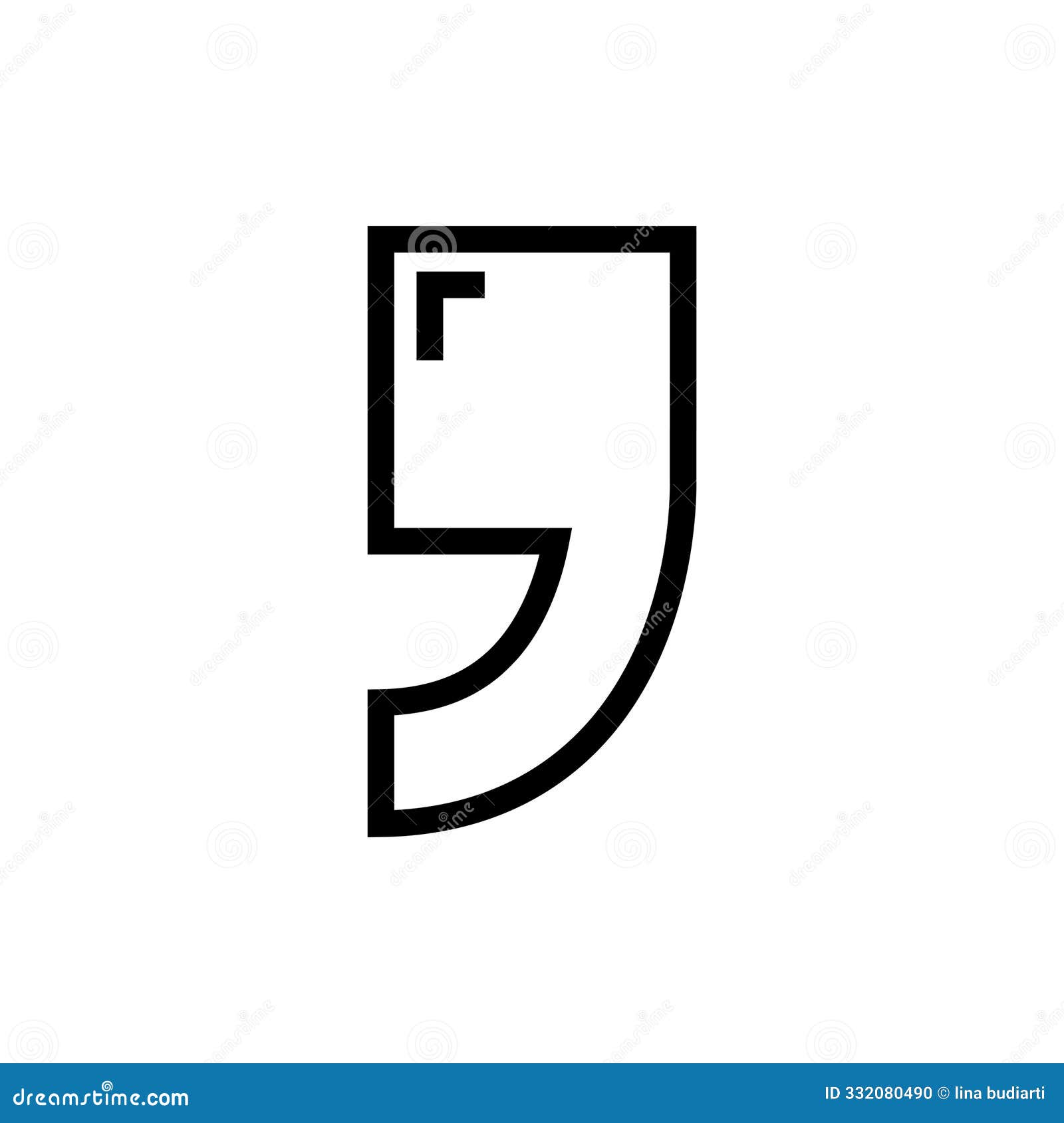 Comma Symbol Icon Vector Illustration | CartoonDealer.com #332080490