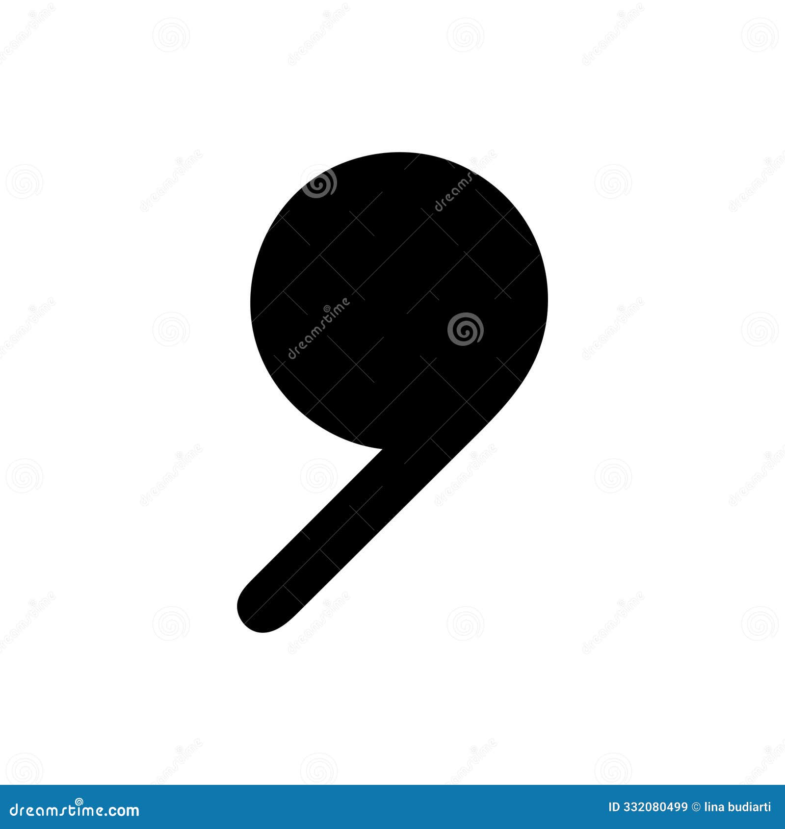 Comma symbol icon stock illustration. Illustration of text - 332080499