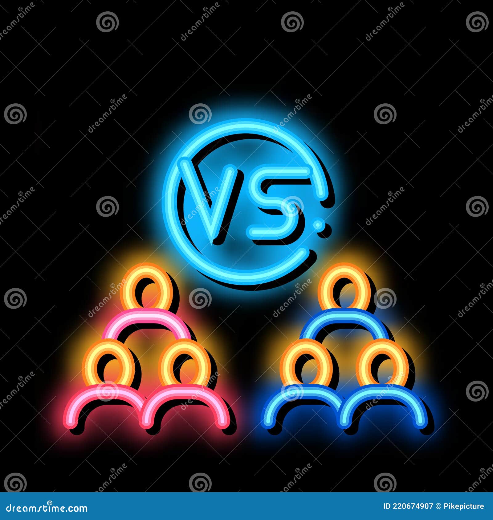 Rap Battle Neon Sign With Two Microphones, Lightning. Rap Contest ...