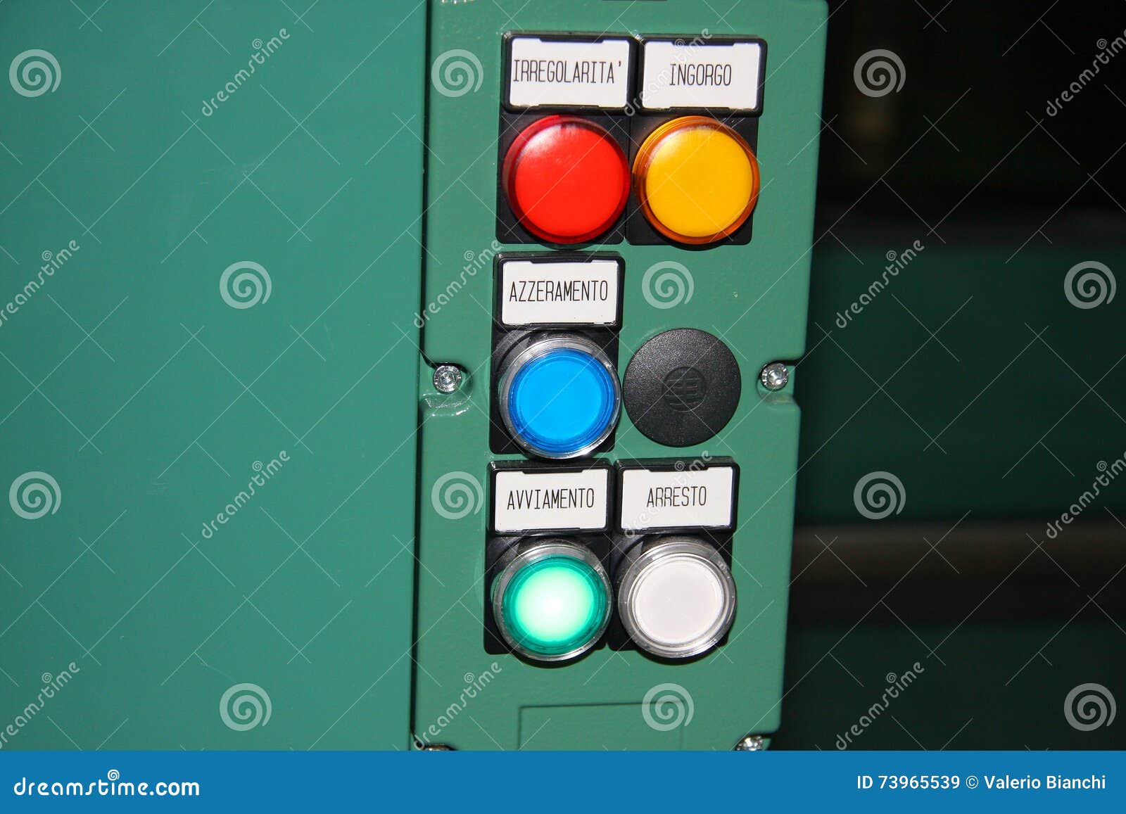 Command Buttons and Indicator Lights Stock Image - Image of modern ...