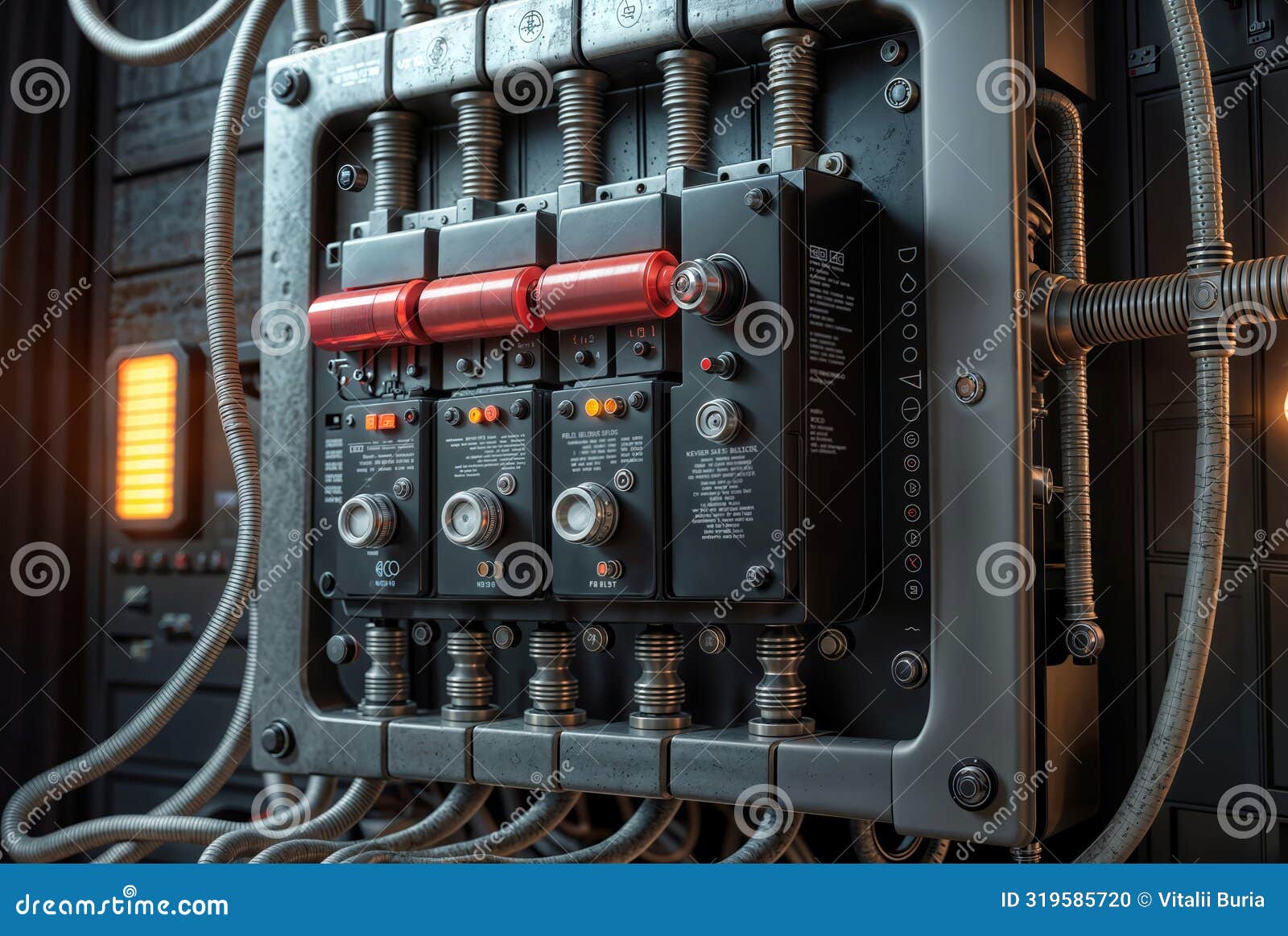 Command Center: Control Panel with Wires, Generative Ai Stock ...