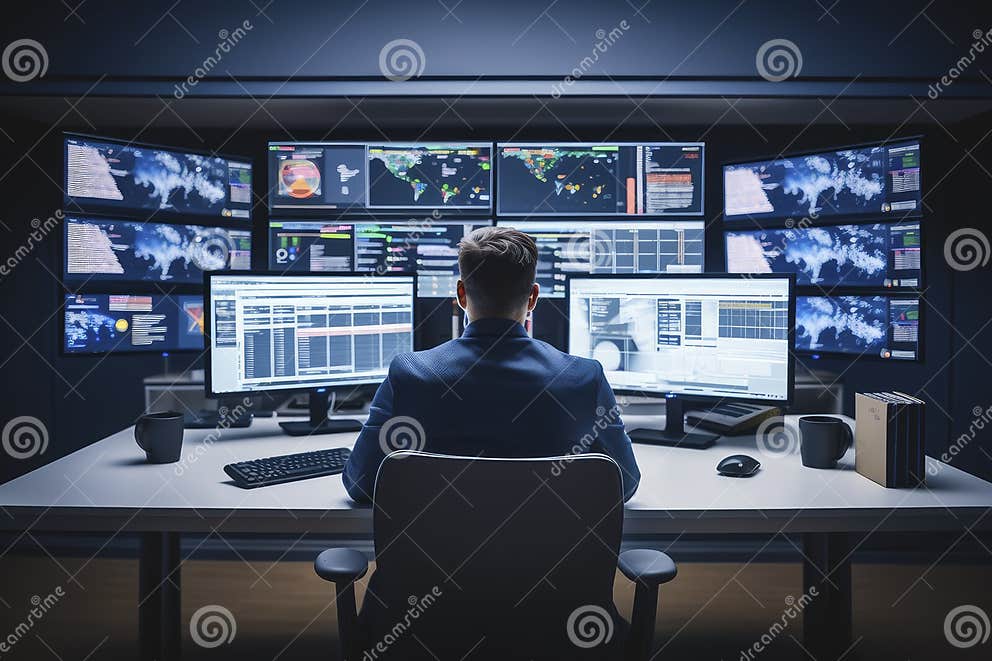 Command Center Excellence. Generative AI Stock Illustration ...