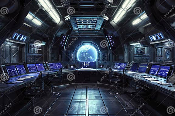 Command Center, Interior Design, 3D Rendering, Control Room Stock ...