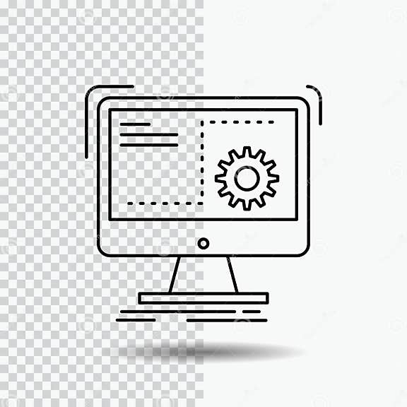 Command, Computer, Function, Process, Progress Line Icon on Transparent Background. Black Icon ...