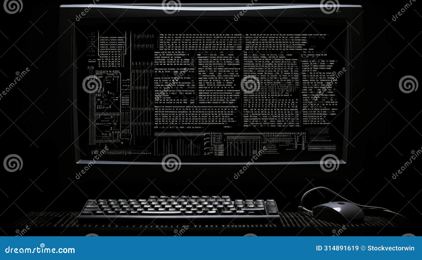 Command Computer Screen Dark Stock Illustration - Illustration of text, technology: 314891619