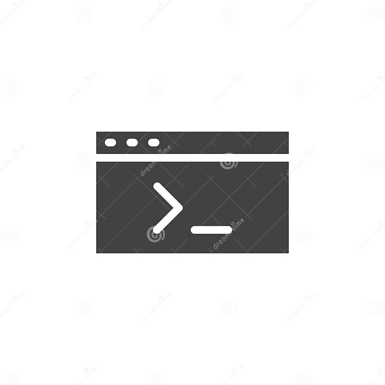 Command Console Icon Simple Vector Symbol Stock Vector - Illustration ...