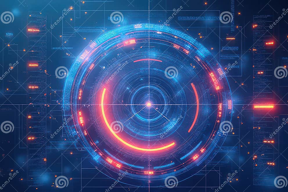 Command Core Interface stock illustration. Illustration of telemetry ...