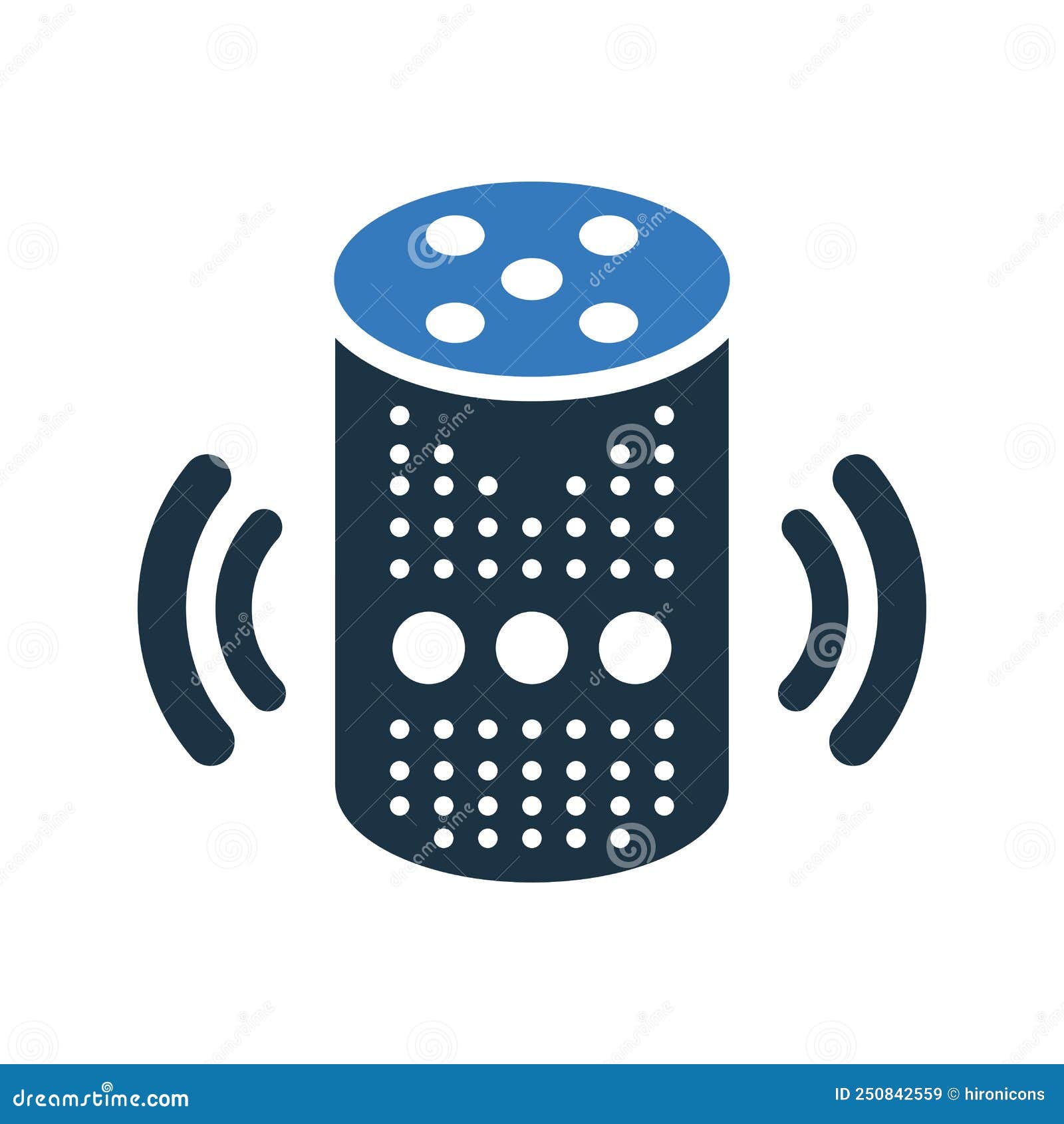 Echo, Dot, Speaker, Alexa Icon. Black Vector Graphics Stock Photo ...