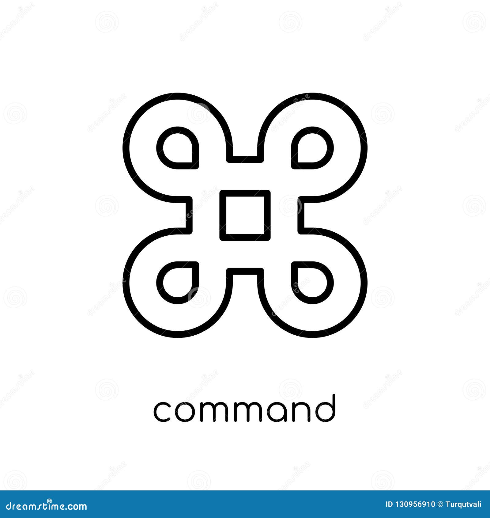 Command Icon. Trendy Modern Flat Linear Vector Command Icon on W Stock ...
