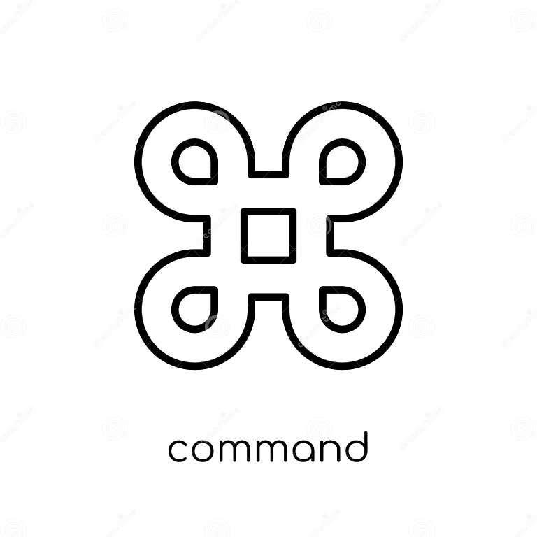 Command Icon. Trendy Modern Flat Linear Vector Command Icon on W Stock ...