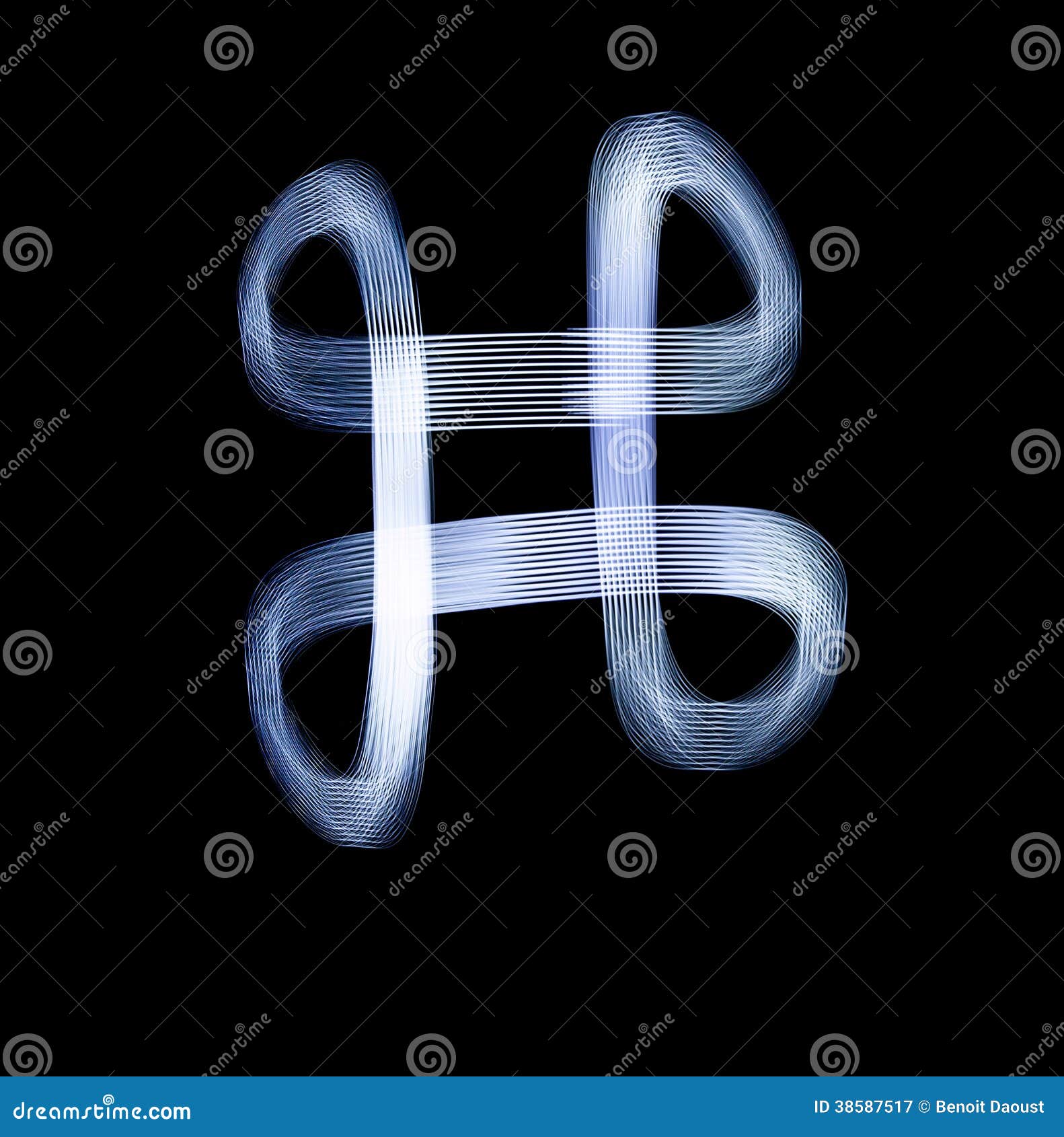 Command Key Symbol Icon Using Light Painting Technique Stock ...